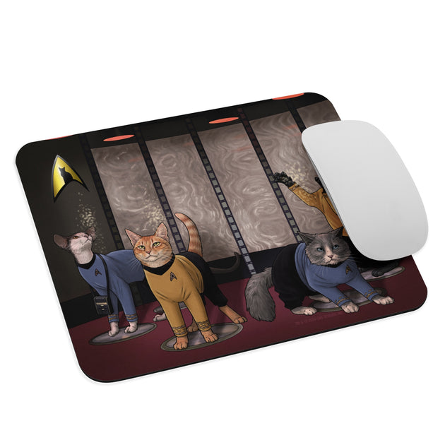 Star Trek The Next Generation Crew Cats Mouse Pad | Star Trek Shop