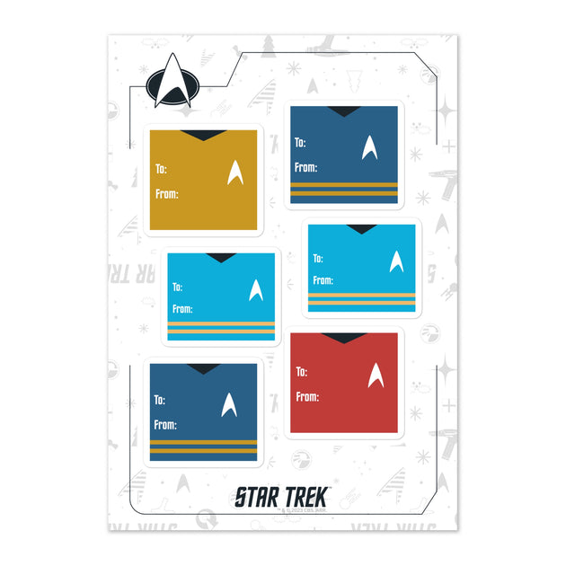 Star Trek Holiday Gift Label Sticker Sheet | Star Trek Shop