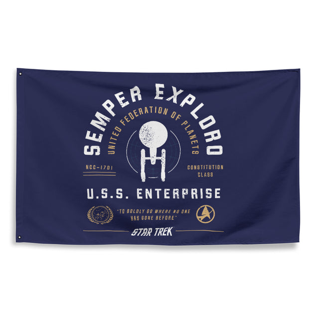 Star Trek Semper Exploro Flag | Star Trek Shop