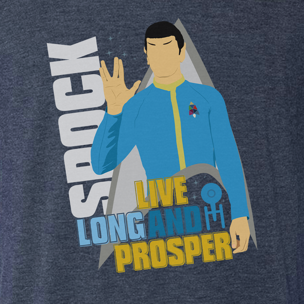 Star Trek: The Original Series Spock Live Long and Prosper Men's Tri-B