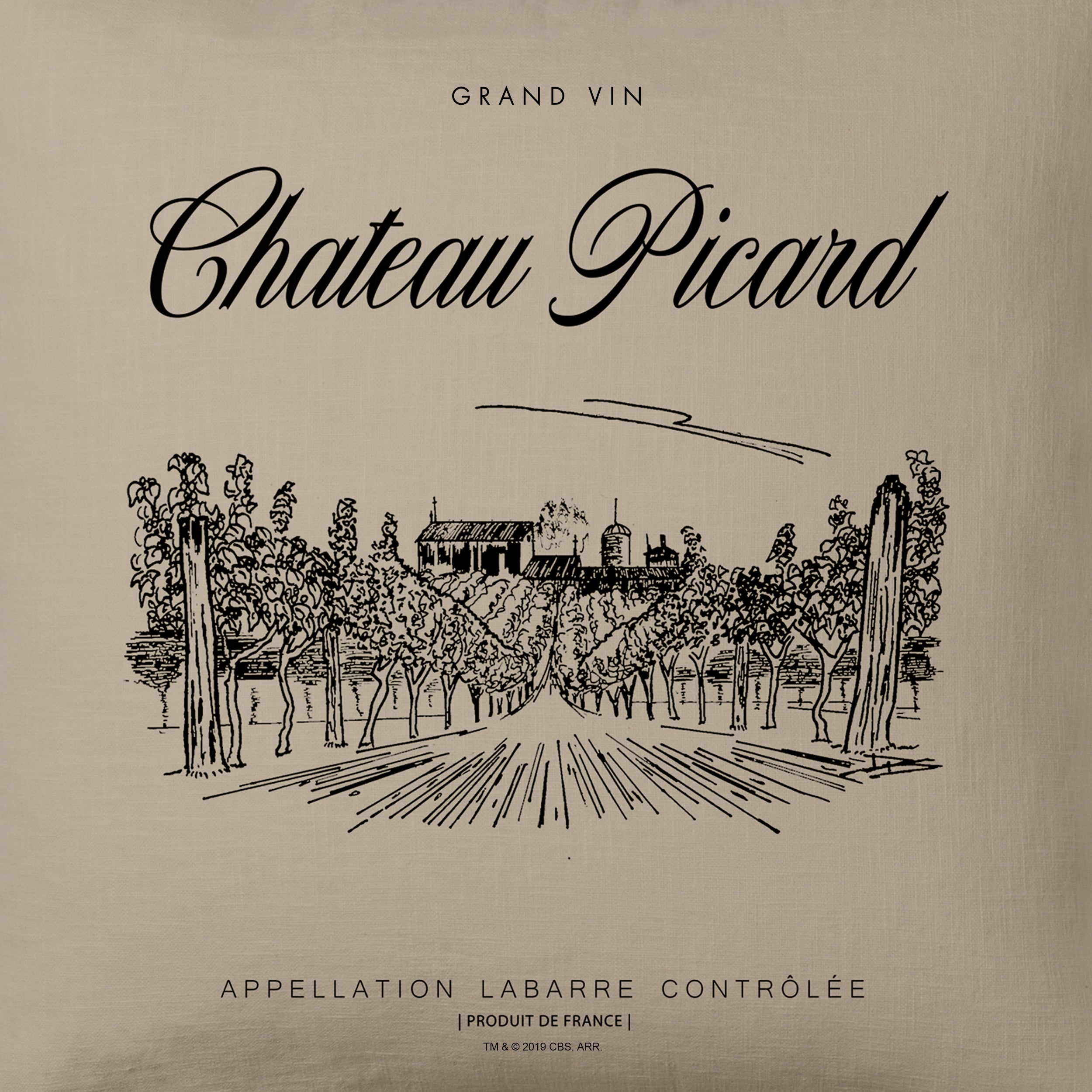 Star Trek: Picard Chateau Picard Vineyard Logo Throw Pillow