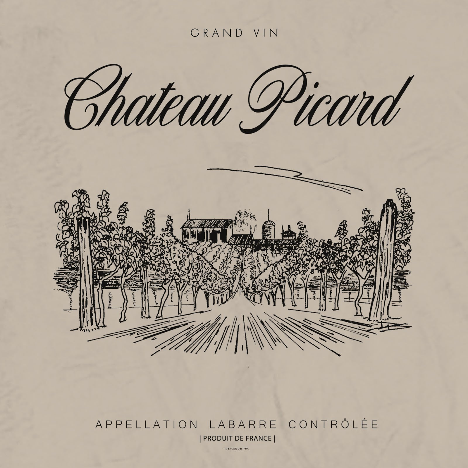Star Trek: Picard Chateau Picard Vineyard Logo Sherpa Blanket