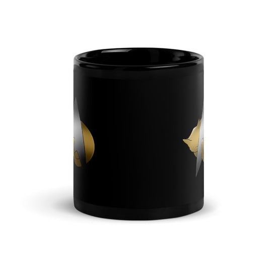 Star Trek: The Next Generation Kitty Cat Logo Black Mug
